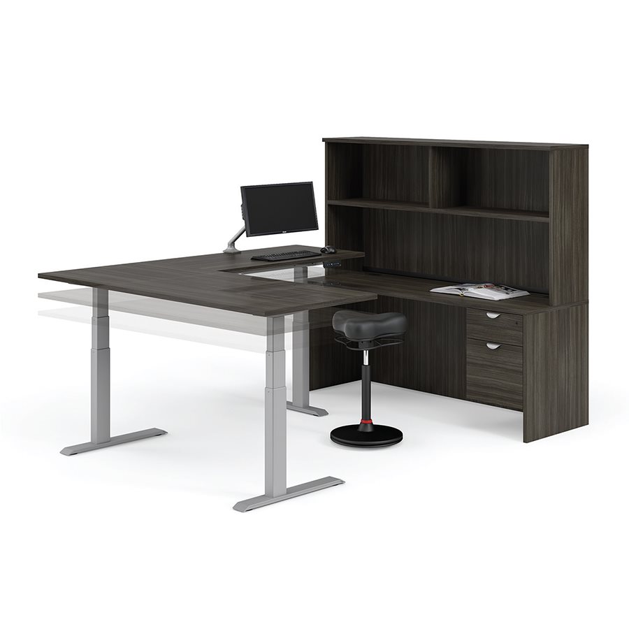 Innovation U-Shaped Workstation with Height Adjustable Desk