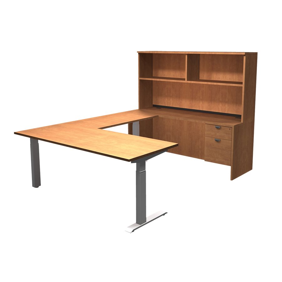 Innovation U-Shaped Workstation with Height Adjustable Desk