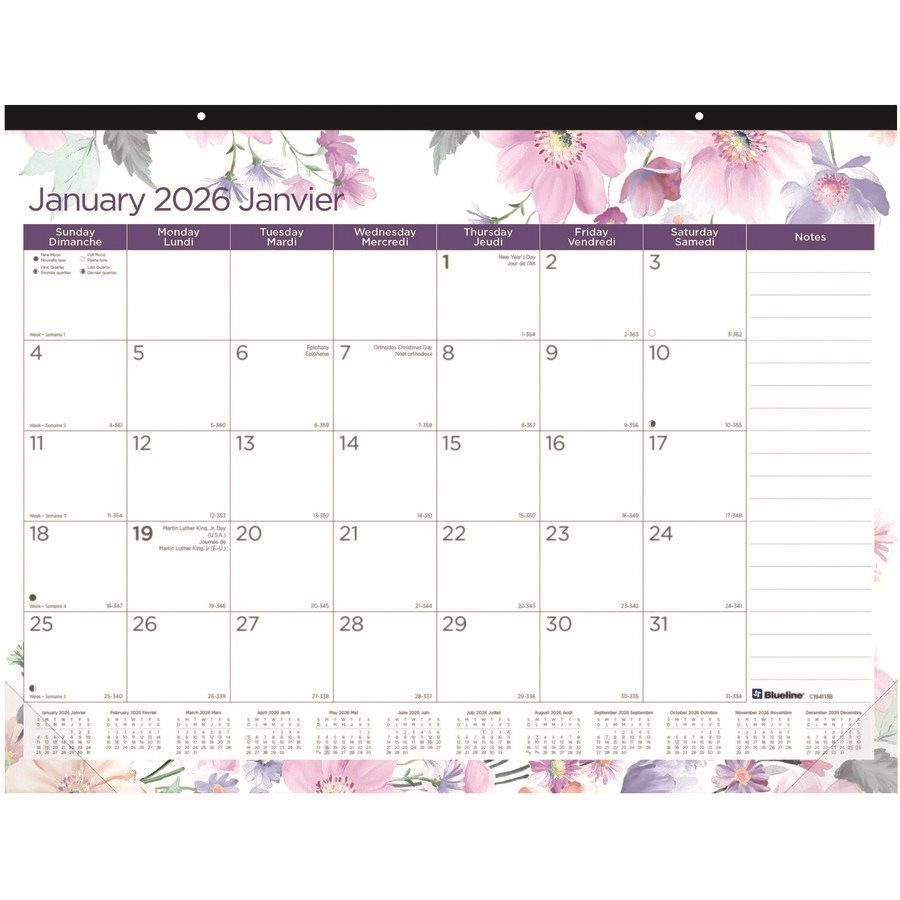 Calendrier sous-main mensuel Passion (2026)